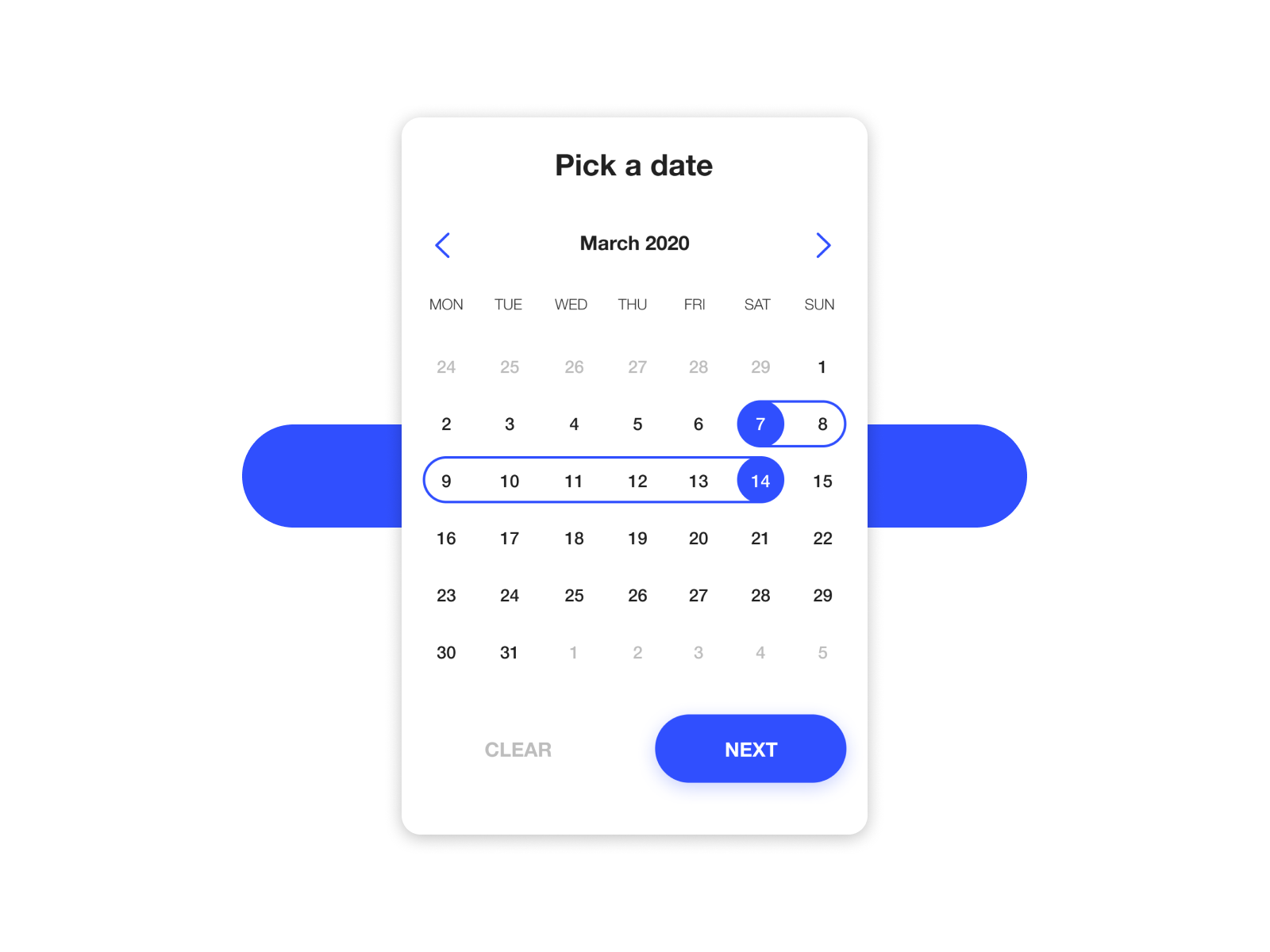 Daily UI #080 - Date picker by Miquel Parera - simplified complexity on ...