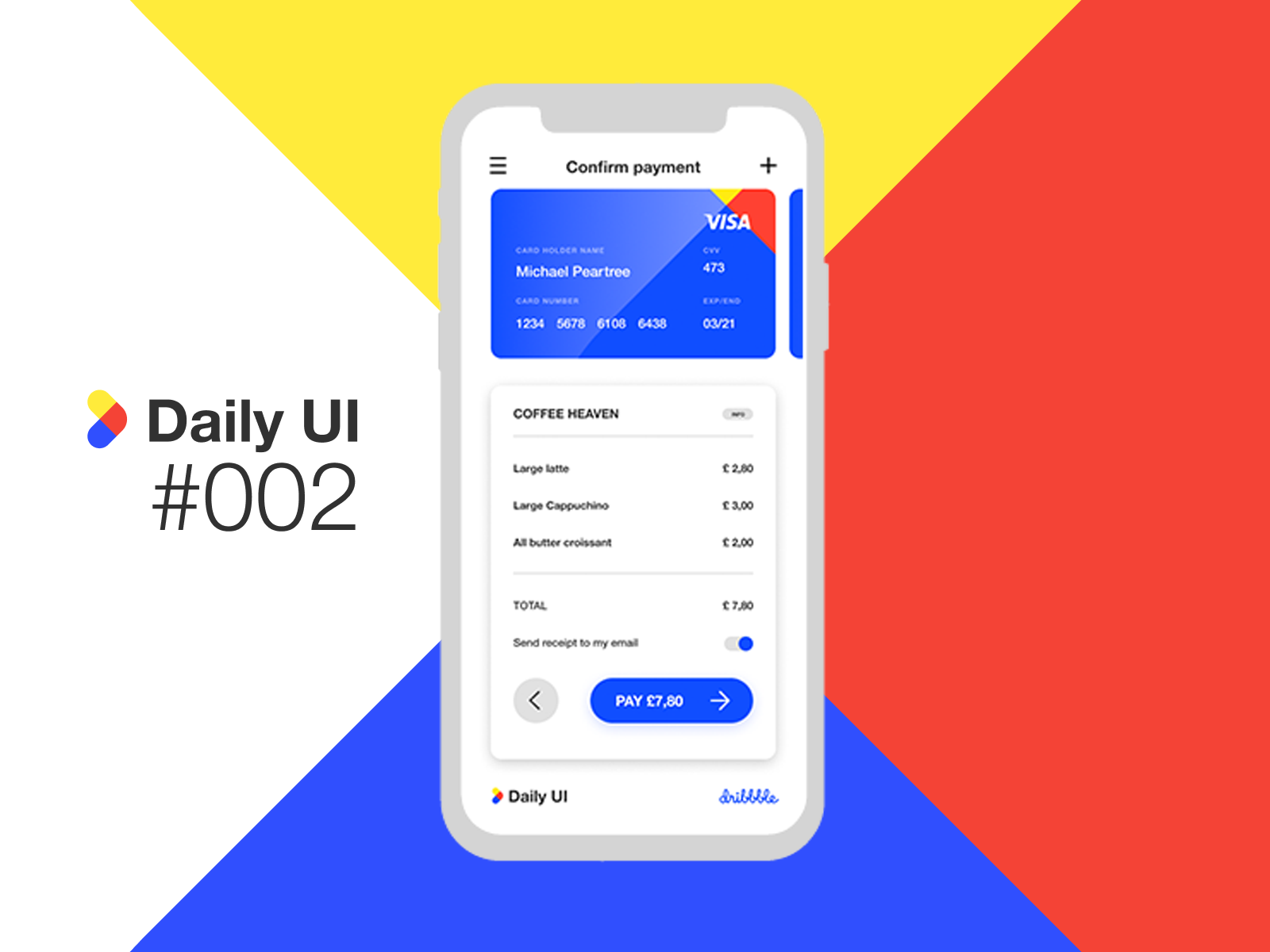 Daily UI #002 - Credit card checkout by Miquel Parera - simplified ...