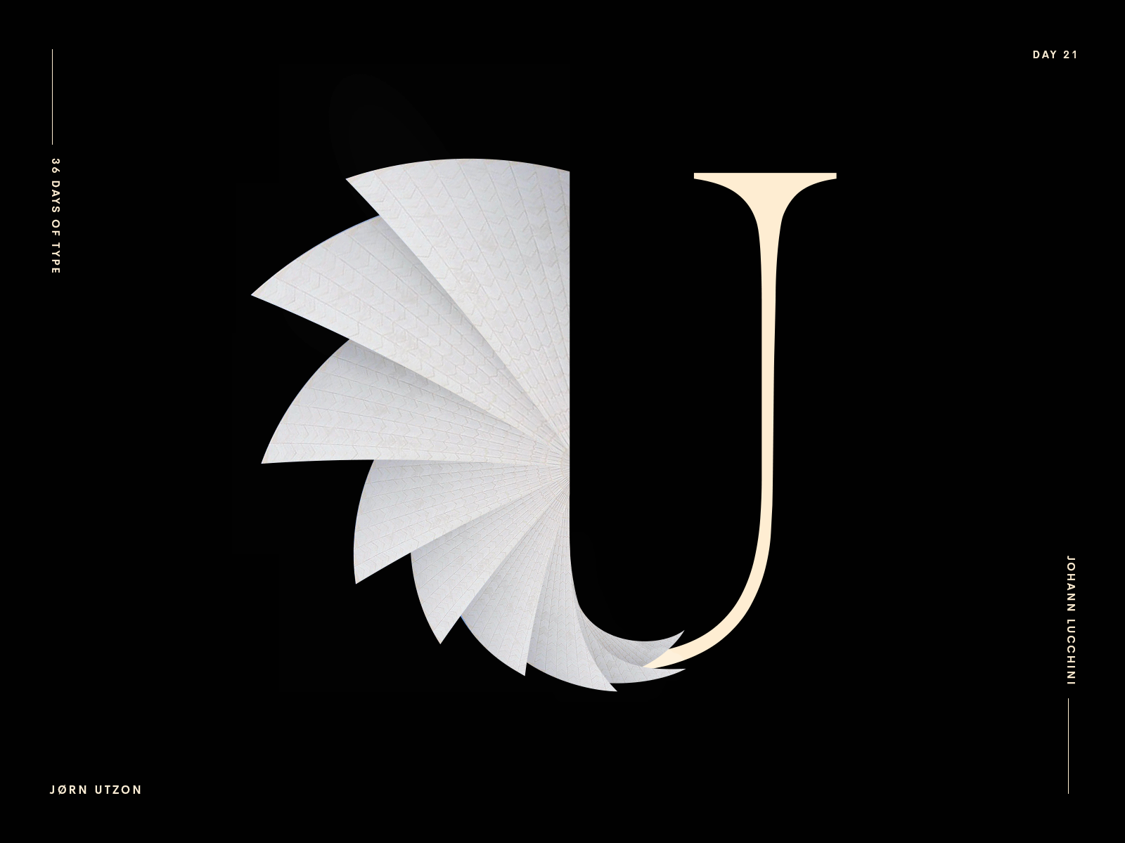 U for Jørn Utzon - Architype Alphabet Project by Lucchini Johann on ...