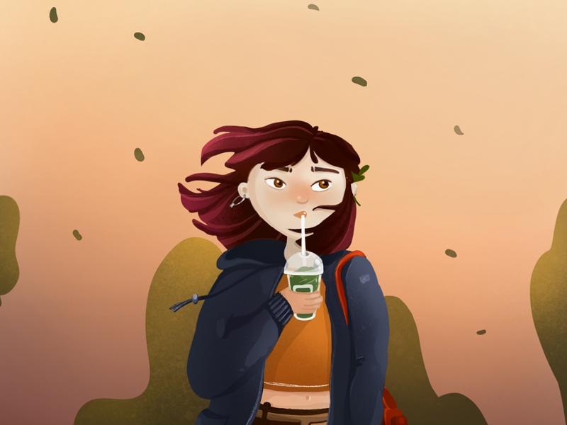 Matcha Girl by Ira Z on Dribbble