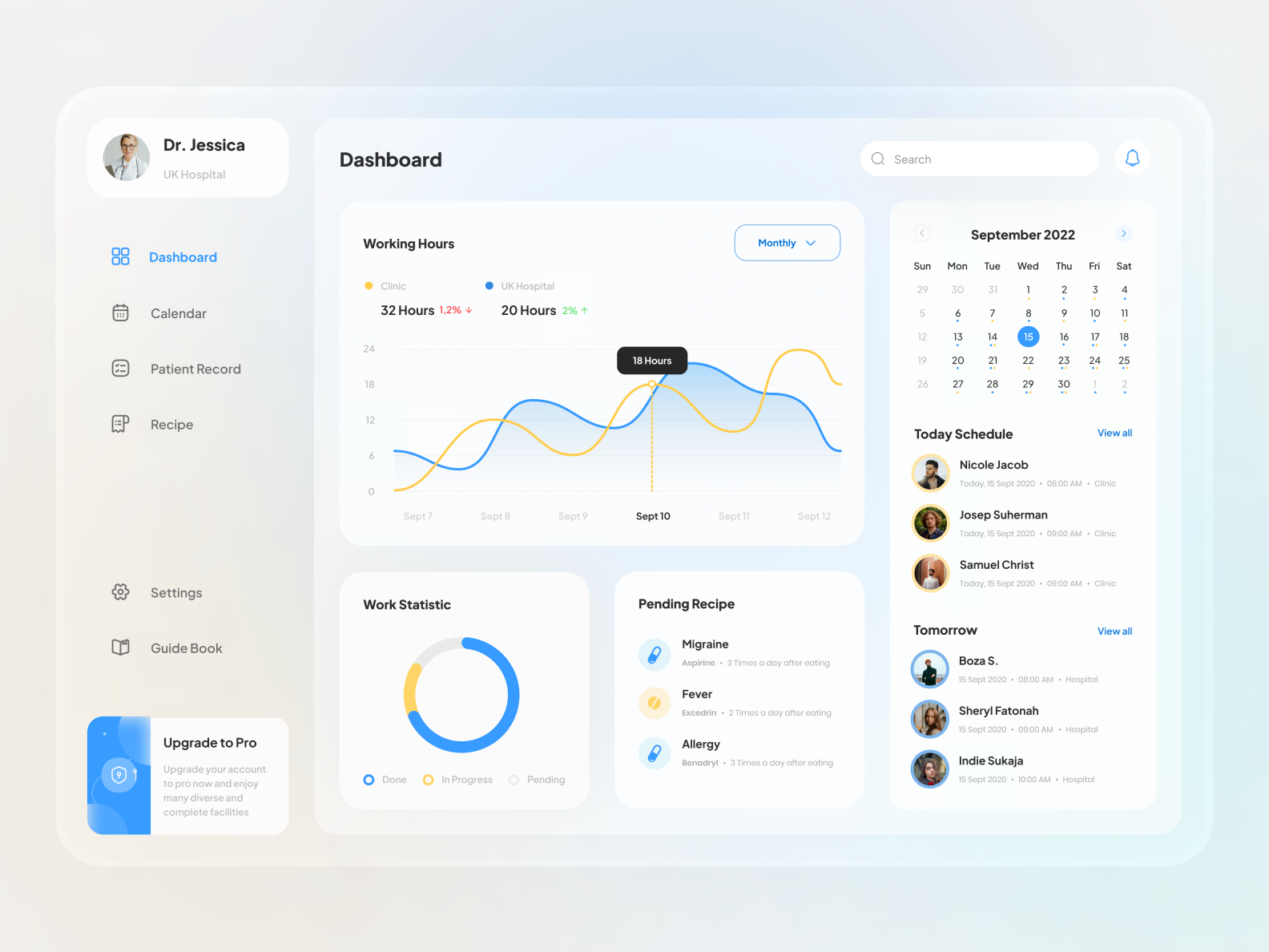 Exploration - Doctors Dashboard Design🩺 by Fajrin Arrahman on Dribbble