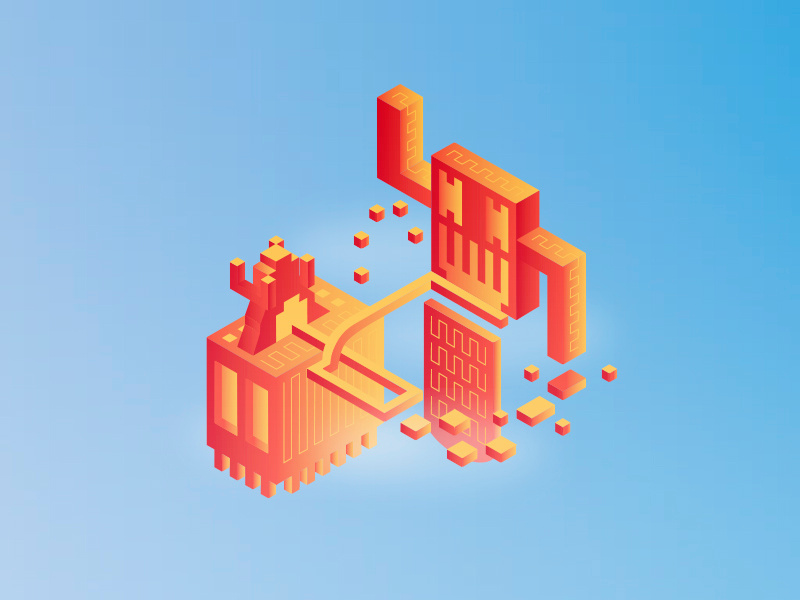 Isometric World Scene by Borja Salvo on Dribbble