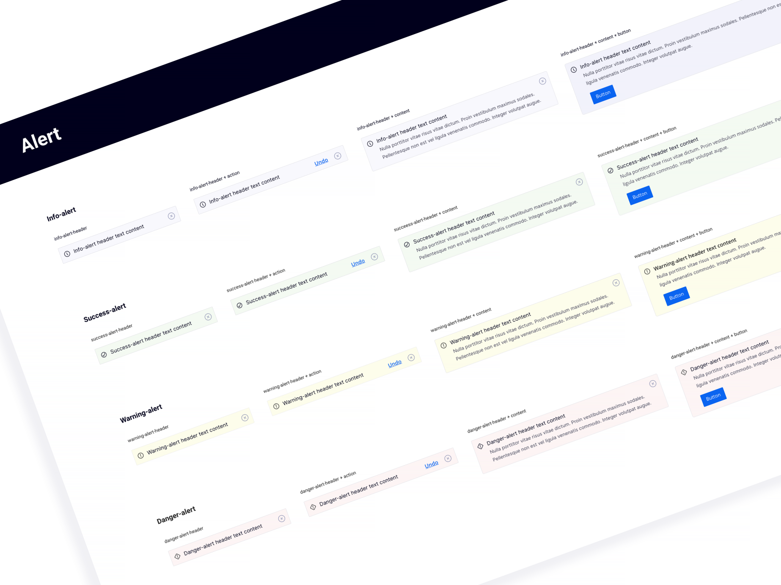 Pattern library- alerts by Peter Grochowski on Dribbble