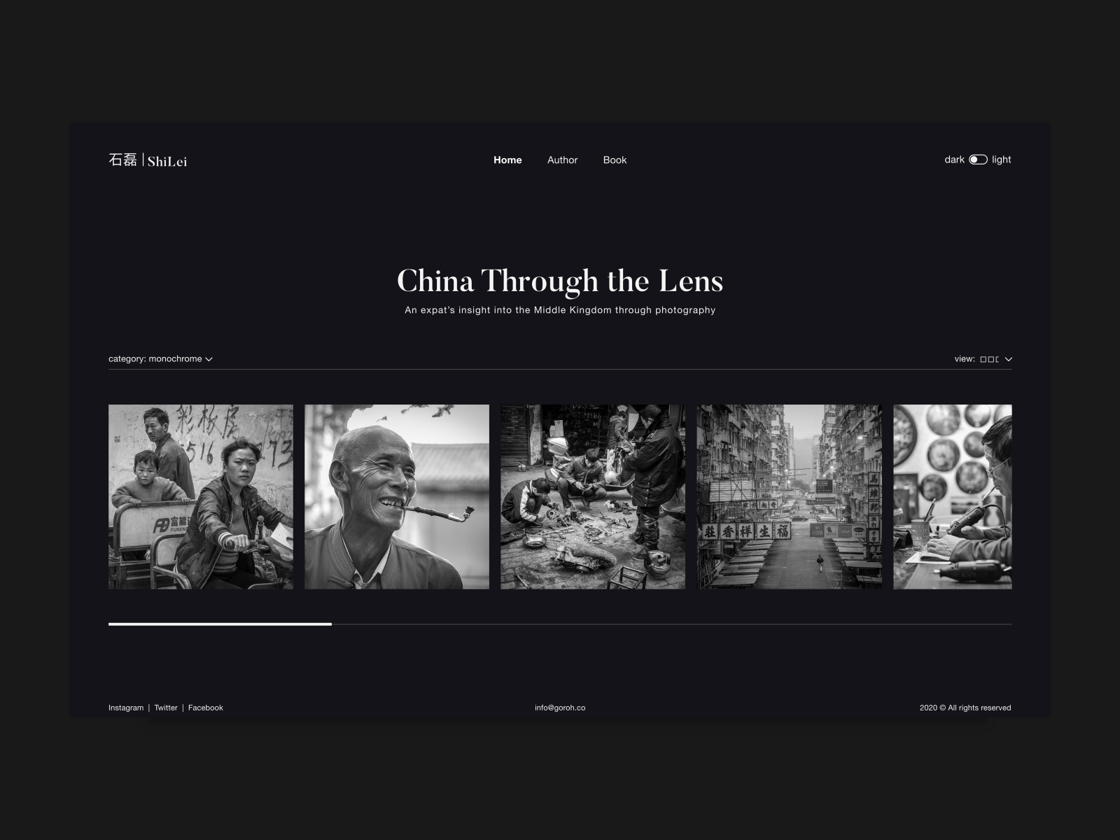 Photographer portfolio page concept - dark version by Peter Grochowski ...