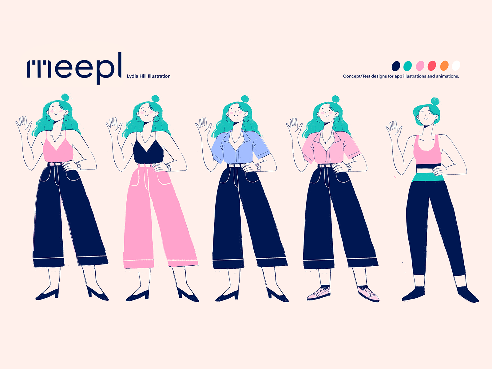 Character Design Concept Lineup for Meepl by Lydia Hill on Dribbble