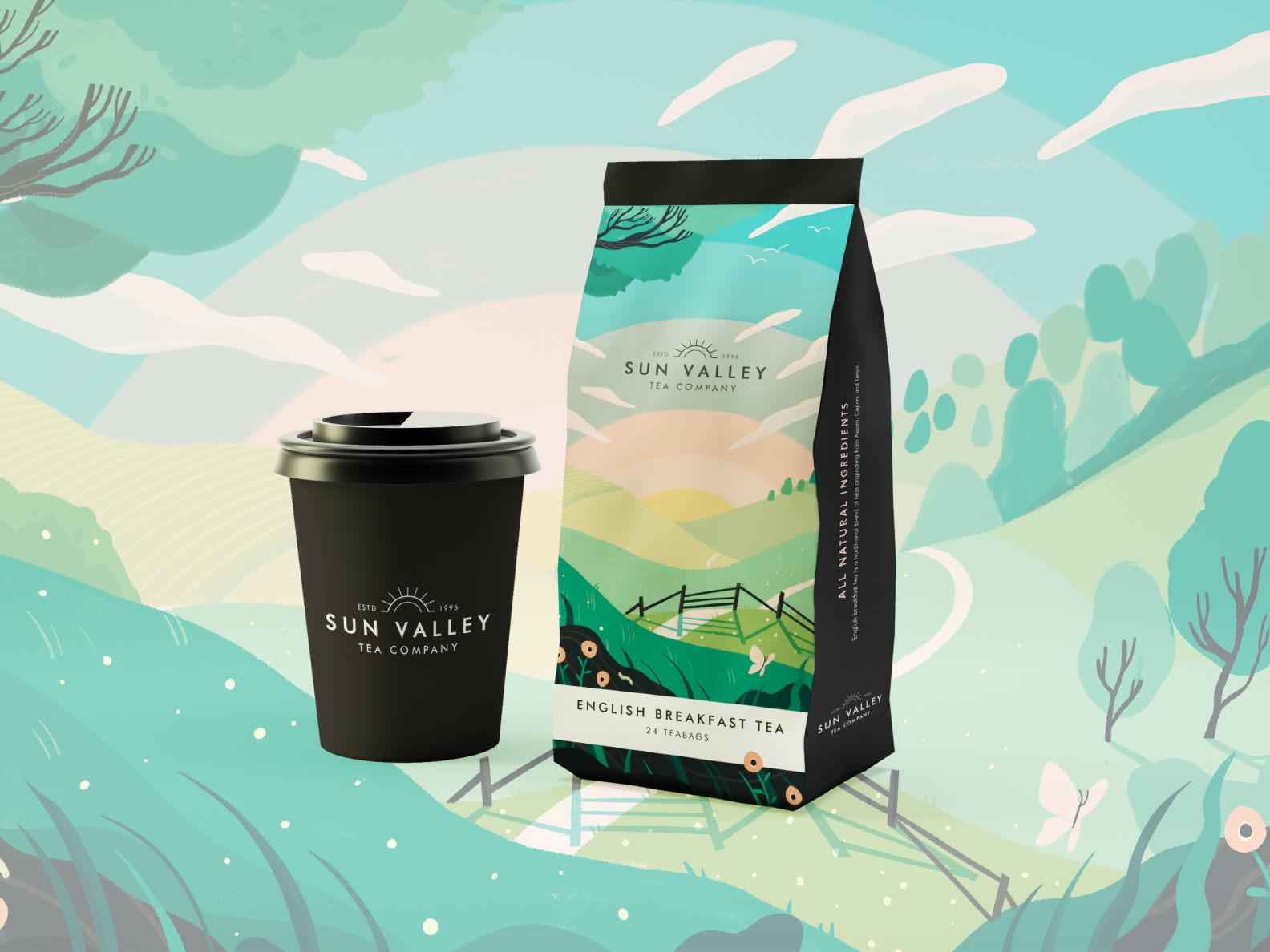 Sun Valley Tea Company Branding by Lydia Hill on Dribbble