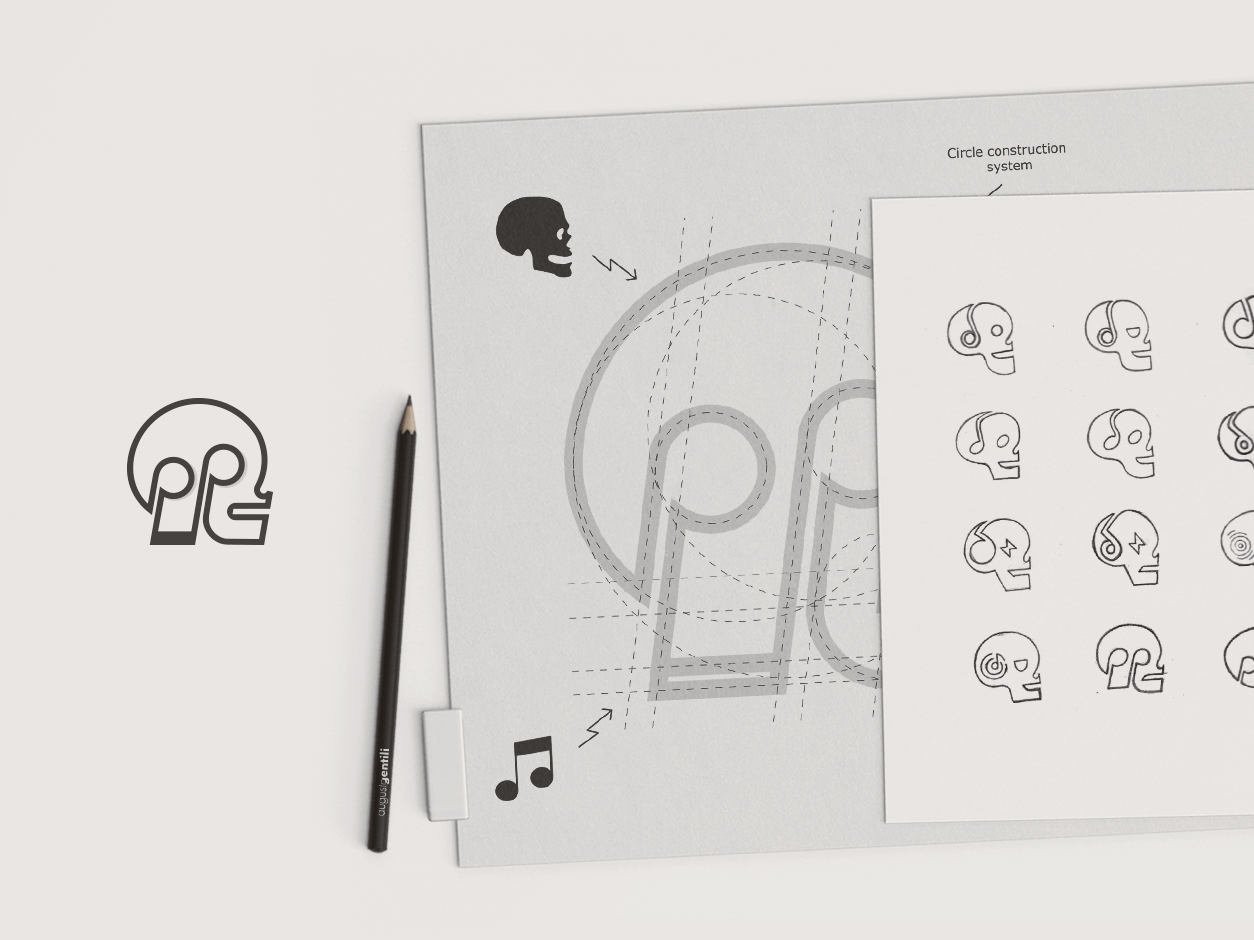Deadbeat Logo Sketch + Grid by Augusto Gentili on Dribbble