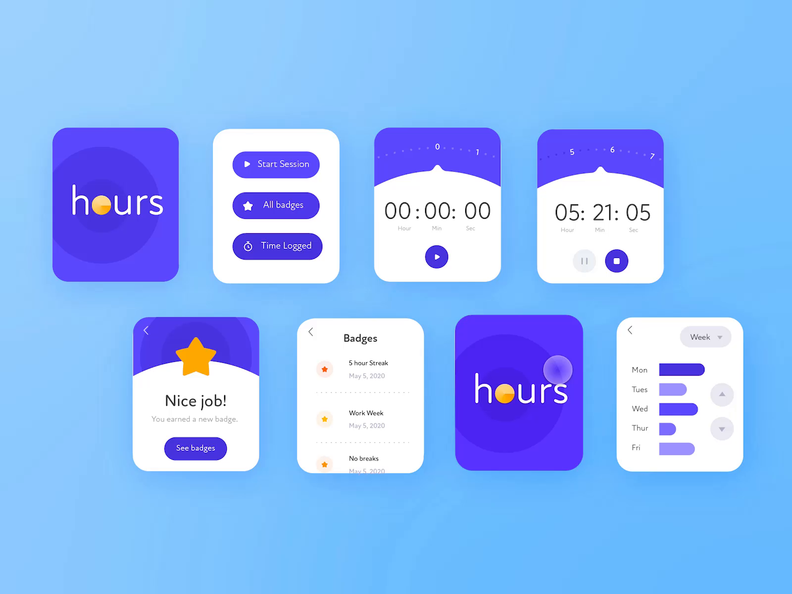 🌟Time-Tracking Smartwatch App: Polygon Tool by Andrea Eppy for Adobe XD ...