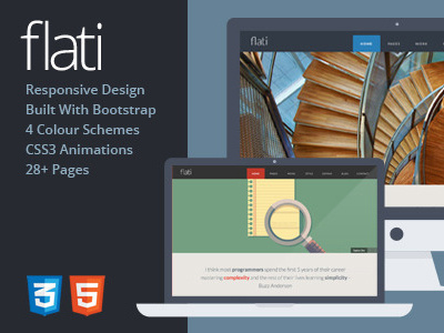 Flati Bootstrap Template by Jo Phillips on Dribbble