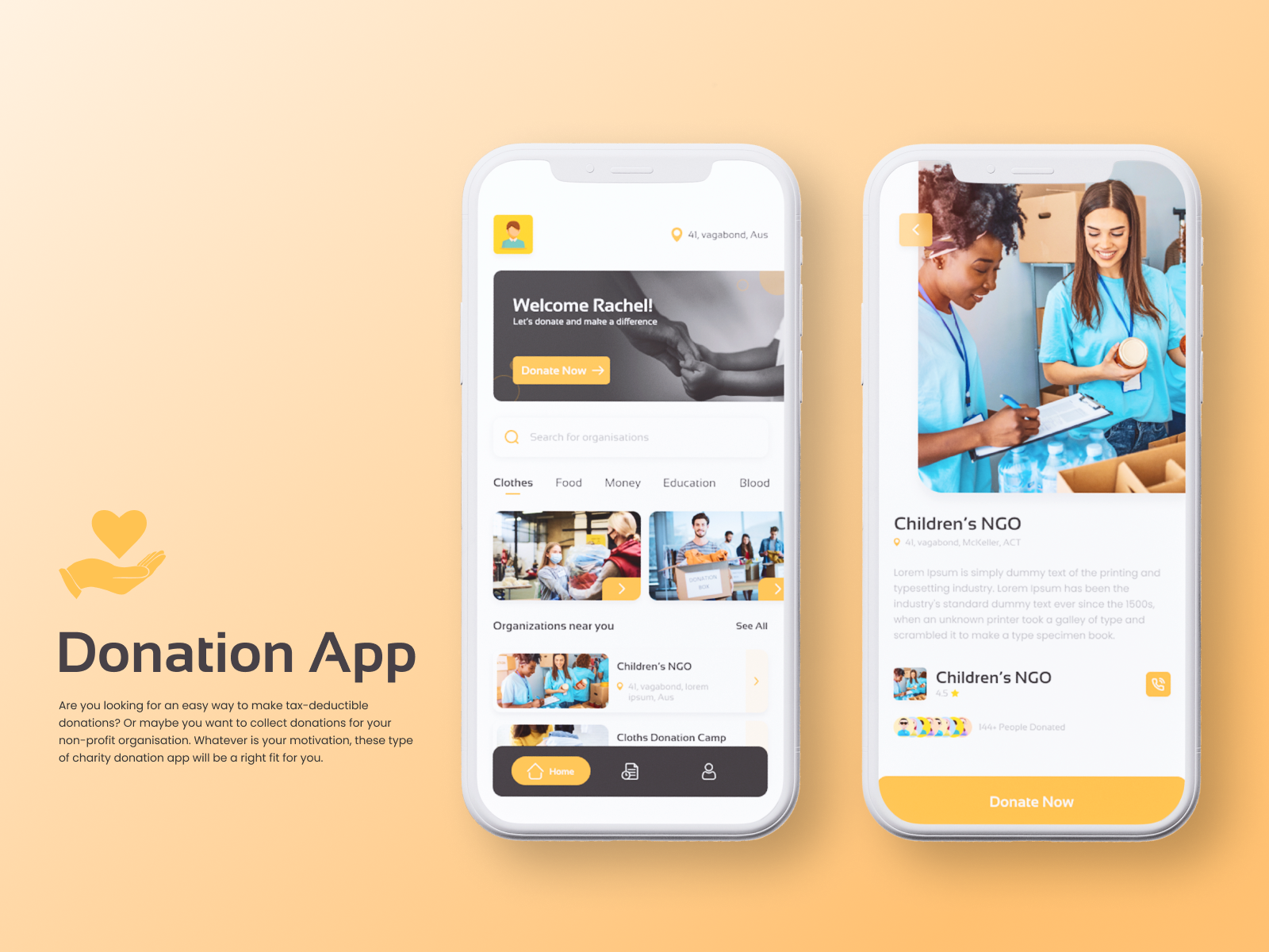 Non-Profit Organization App by Zealous System on Dribbble
