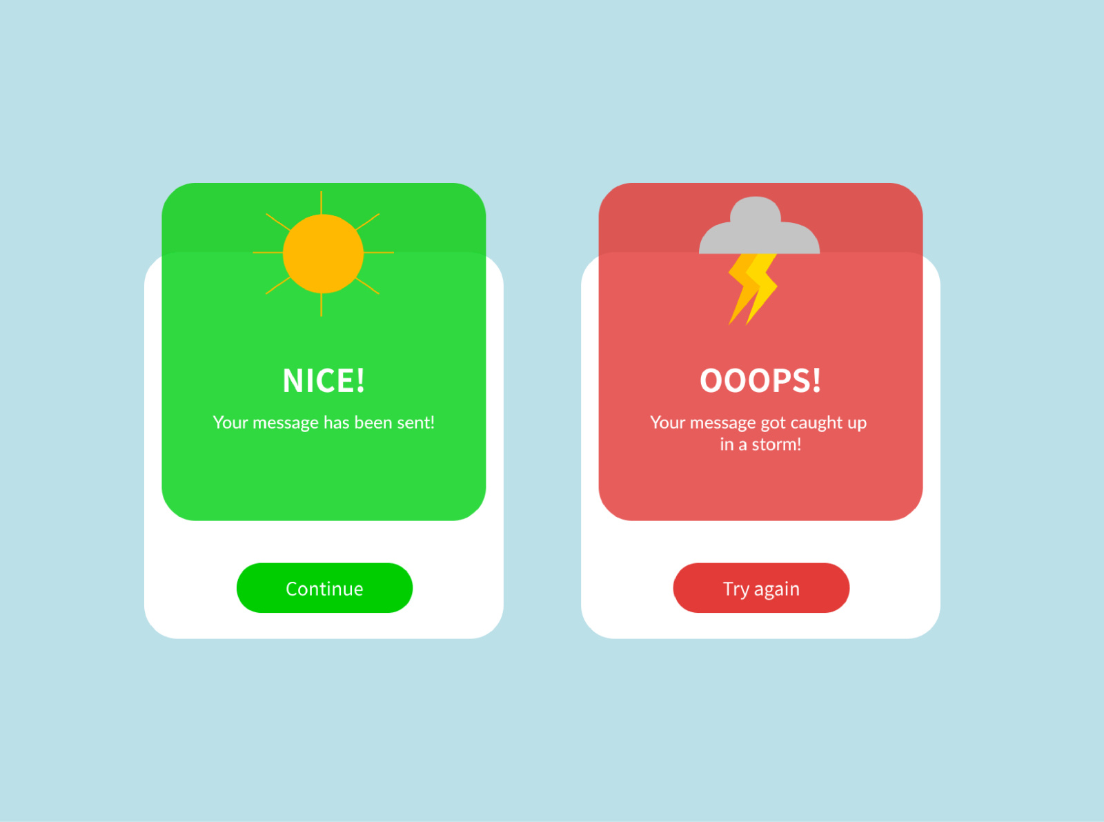 UI Flash Messages by Micol Villa on Dribbble