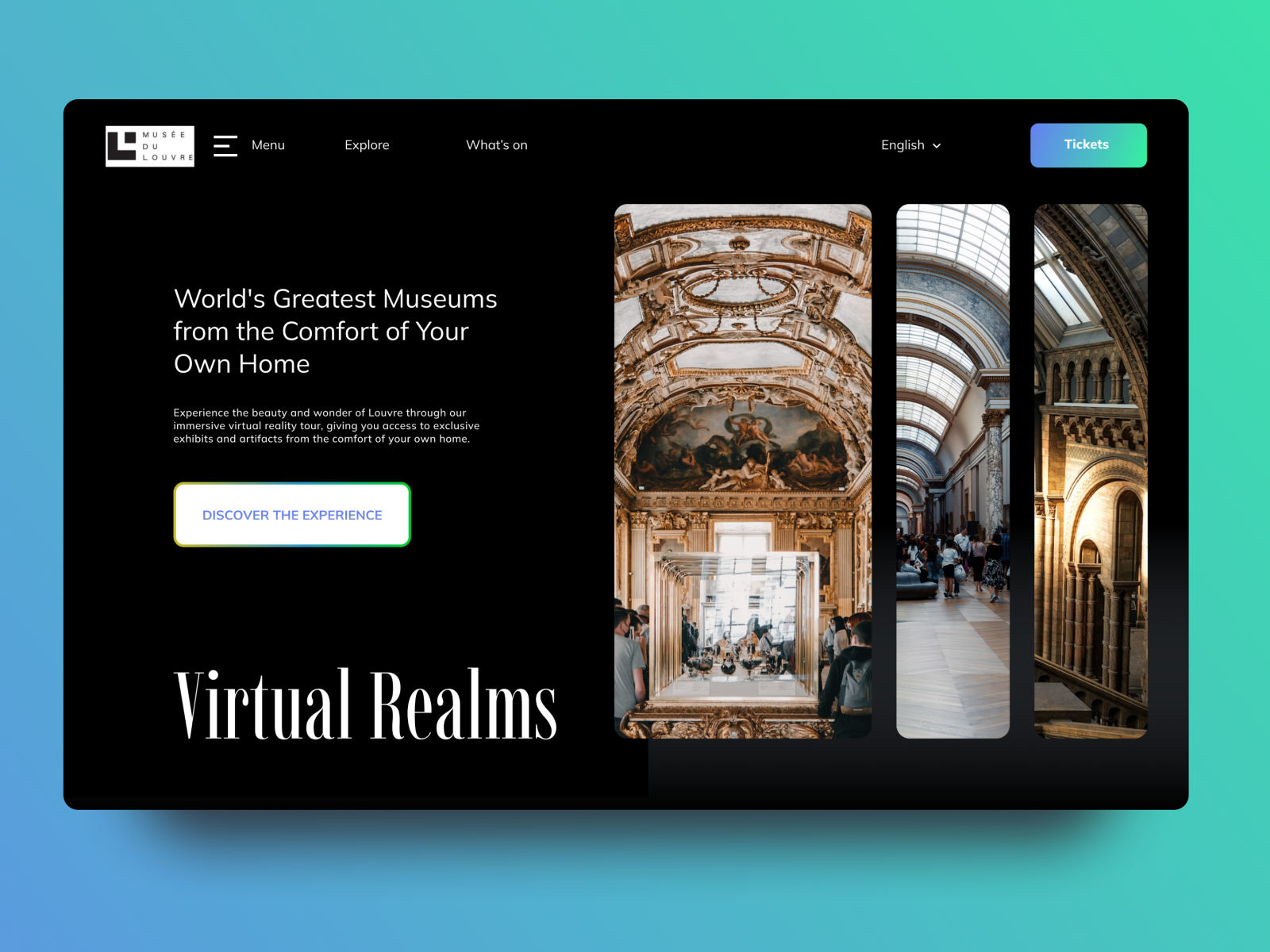 Virtual reality museum tour • VR by Dasha Polishchuk on Dribbble