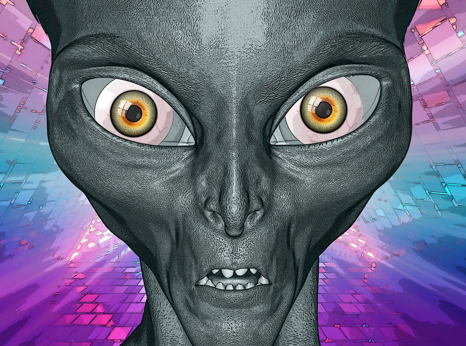 Digital art, alien illustration. by VA on Dribbble