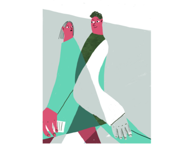 Together but separate by Yevheniia Kovalova on Dribbble