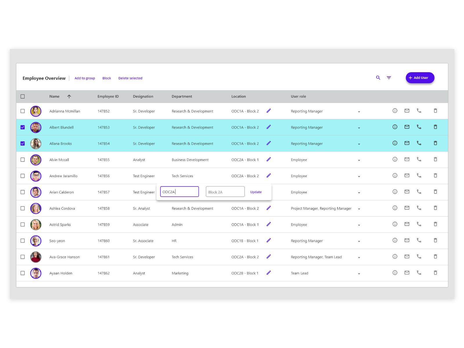 User management by Himanshu Hazarika on Dribbble
