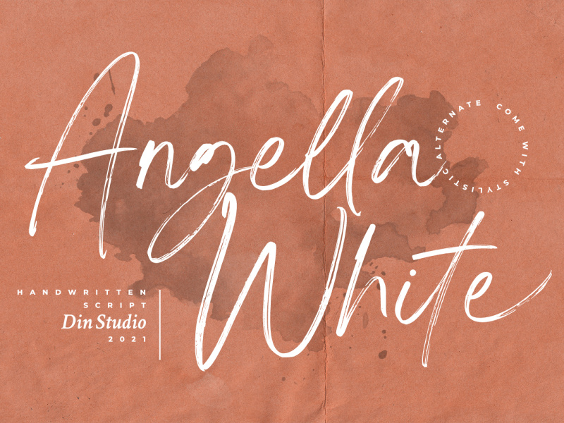 Anggela White - Handwritten brush font by Din Studio on Dribbble