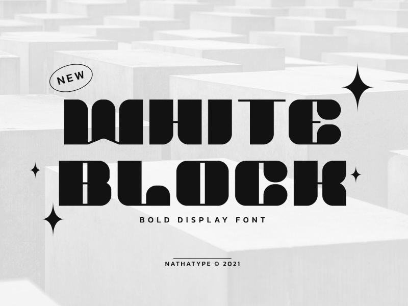 White Block - Display Font by Din Studio on Dribbble