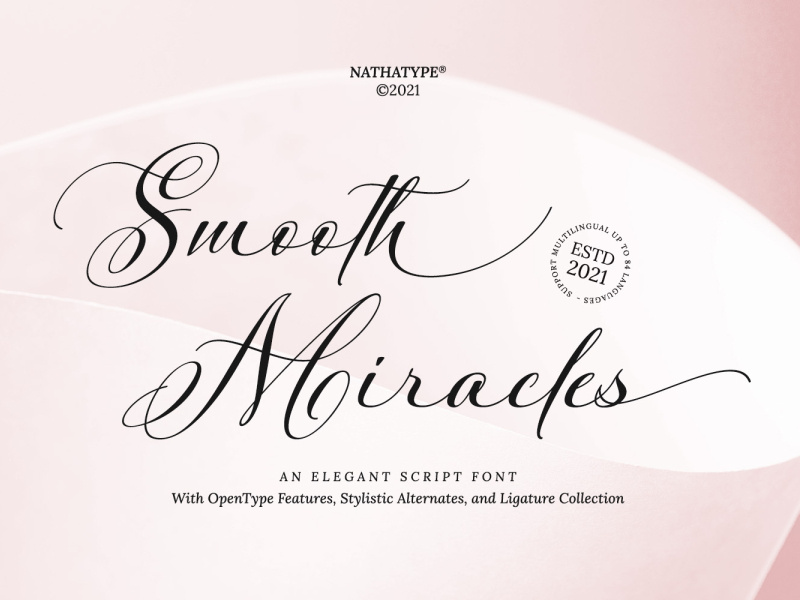 Smooth Miracles - Script Font by Din Studio on Dribbble