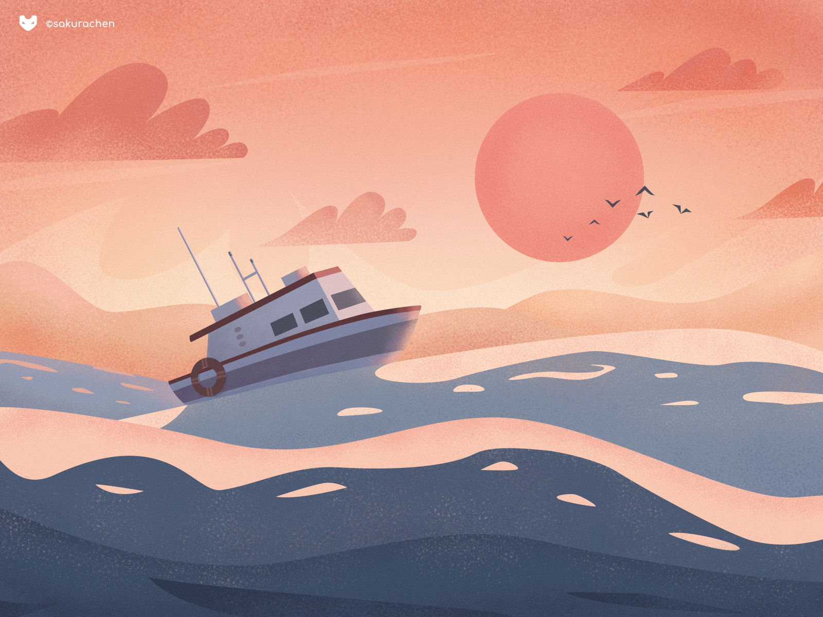 Sea trip by SakuraChen for innn on Dribbble
