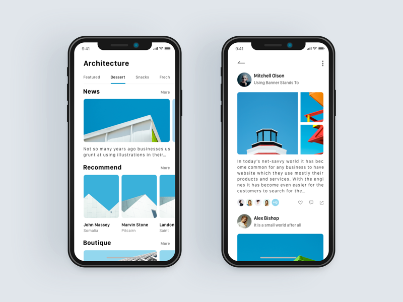 Social Media Feed — UI Exploration by Rhino Design on Dribbble