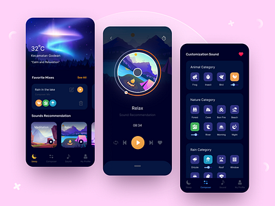 Santai App- Calm and Relaxation (Dark Mode) by Ceptari Tyas for One ...