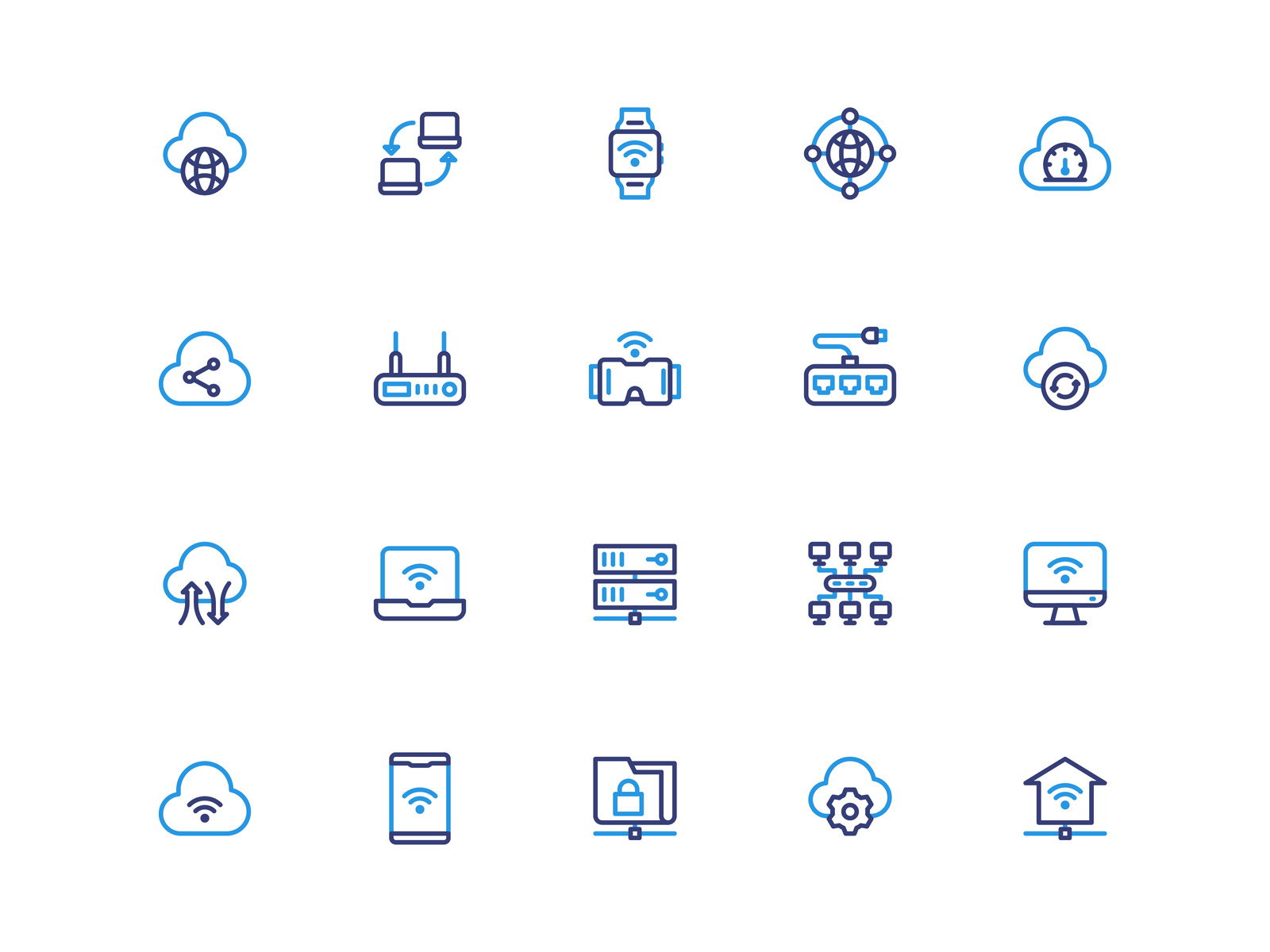 Network icon sets by kerismaker on Dribbble