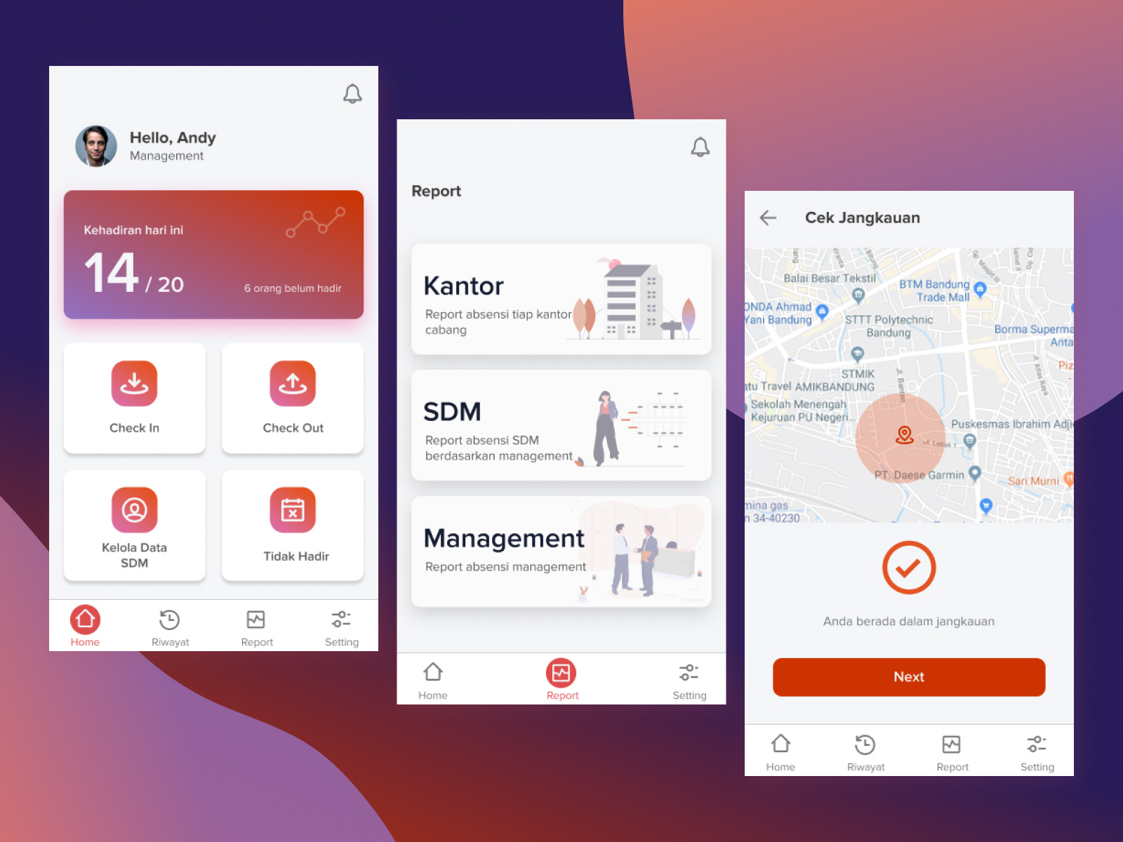 Employees Attendance App by Jajats on Dribbble
