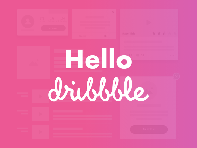 Hello dribbble 👋 by Piotr Tomaszewski on Dribbble
