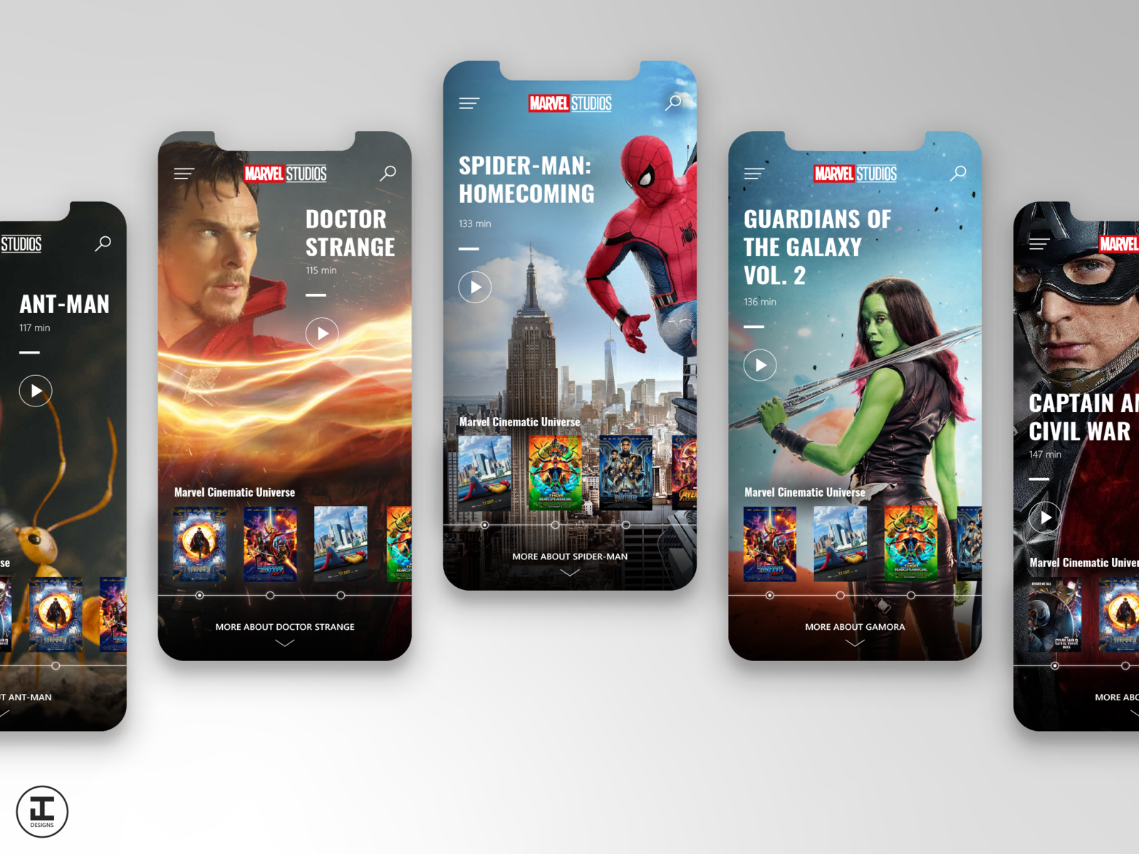 MCU App Concept: Spider-Man: Homecoming (#16) by Jacob Caccamo on Dribbble