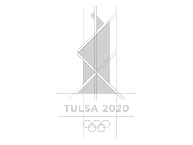 Tulsa 2020 Olympic logo challenge logo grid by Russell Wadlin on Dribbble