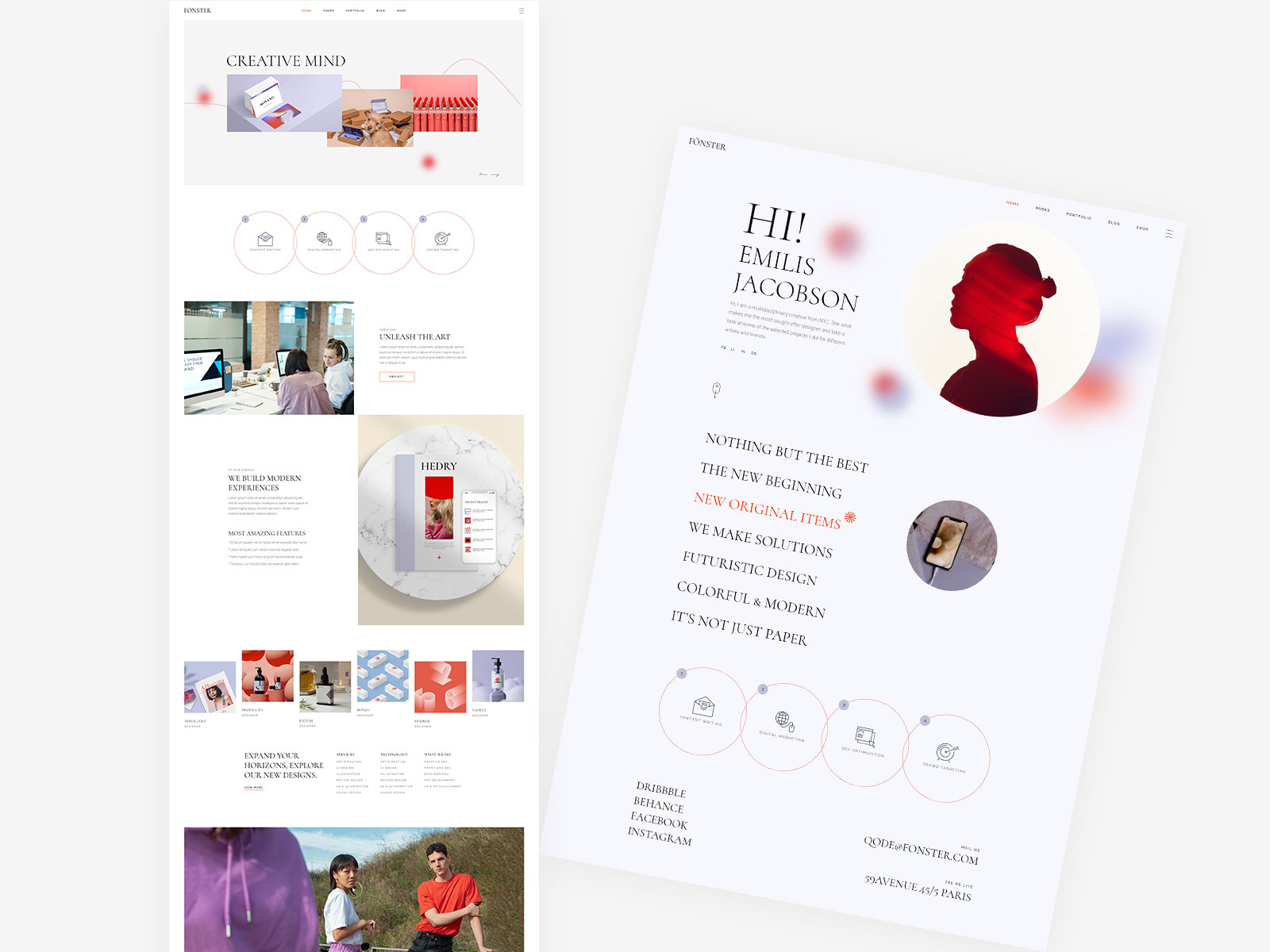 Fönster - Creative Portfolio Theme by Jelisaveta Borer for Qode Interactive on Dribbble