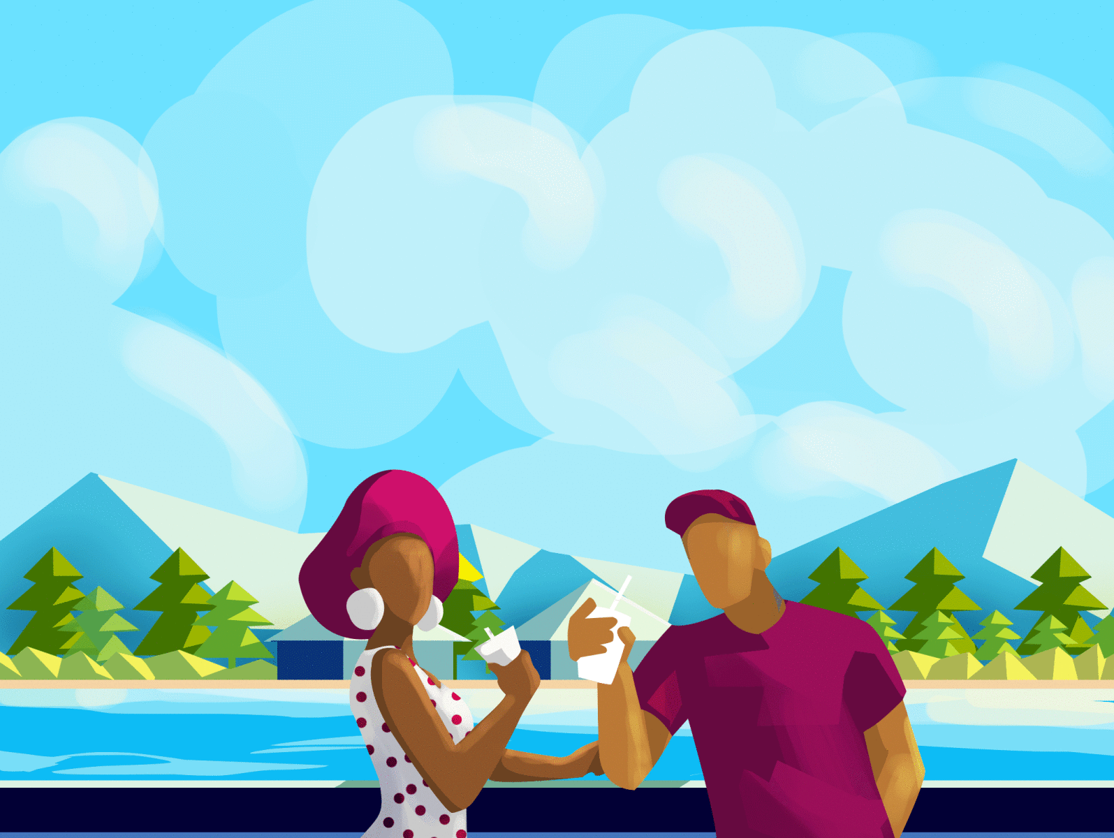 Jollify web illustration by Juliet Godwin on Dribbble