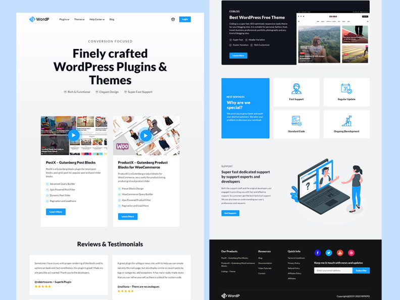 wordp landing page design by Dulal_HD on Dribbble