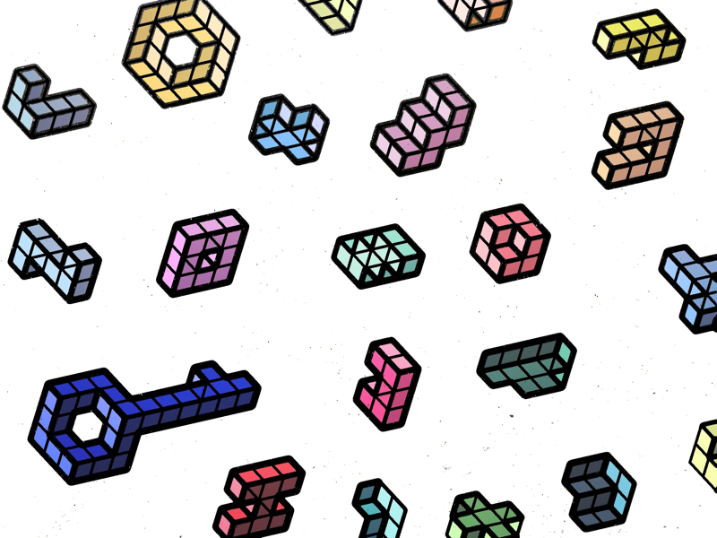 Little shapes by Stereometric on Dribbble