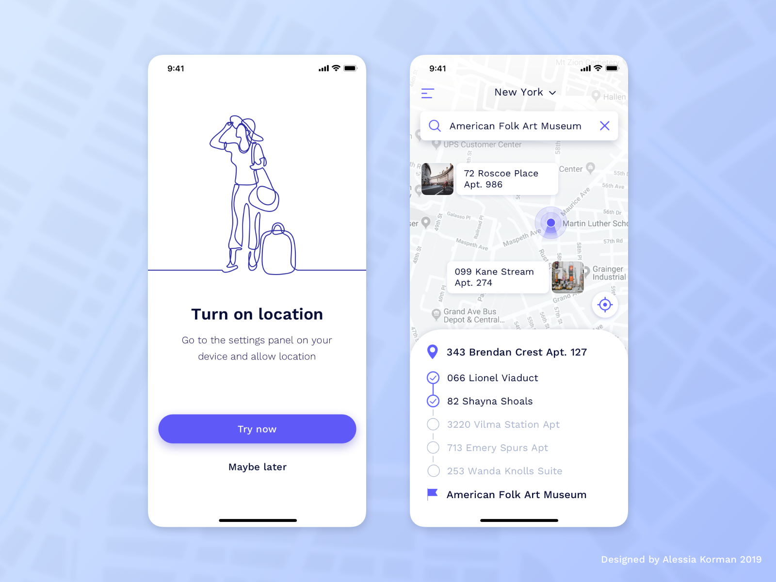 Location Tracker by Alessia Korman for QU'ARTE design on Dribbble