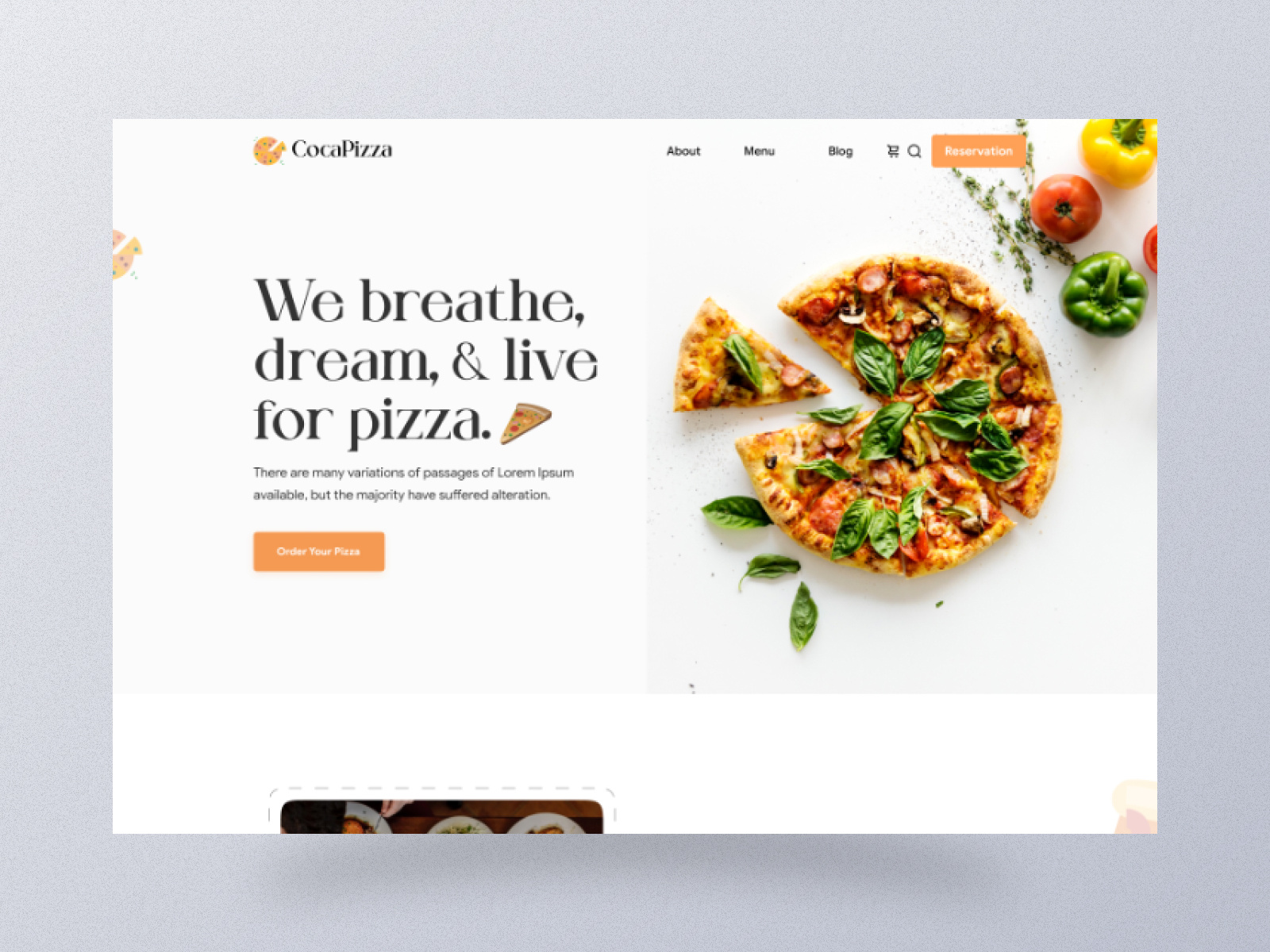 Pizza Shop Landing Page by FleexStudio for FleexStudio | UI/UX & Web ...