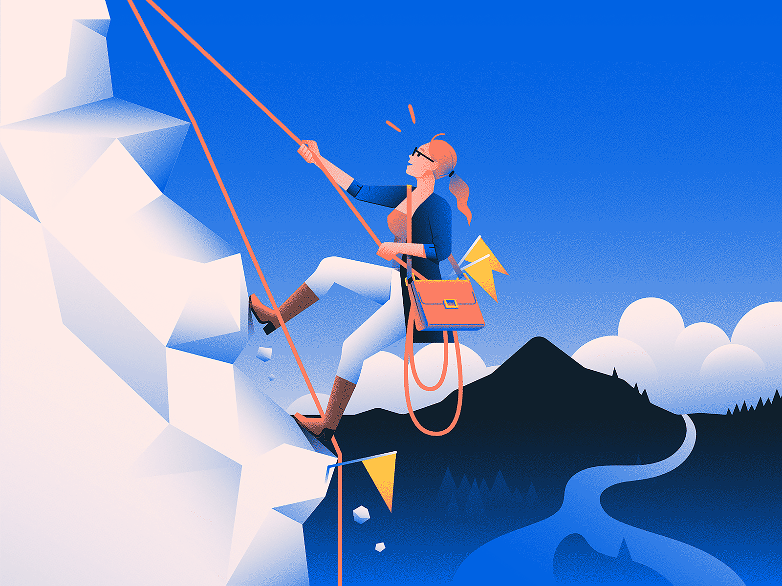 Mountain Climb by Julian Burford on Dribbble