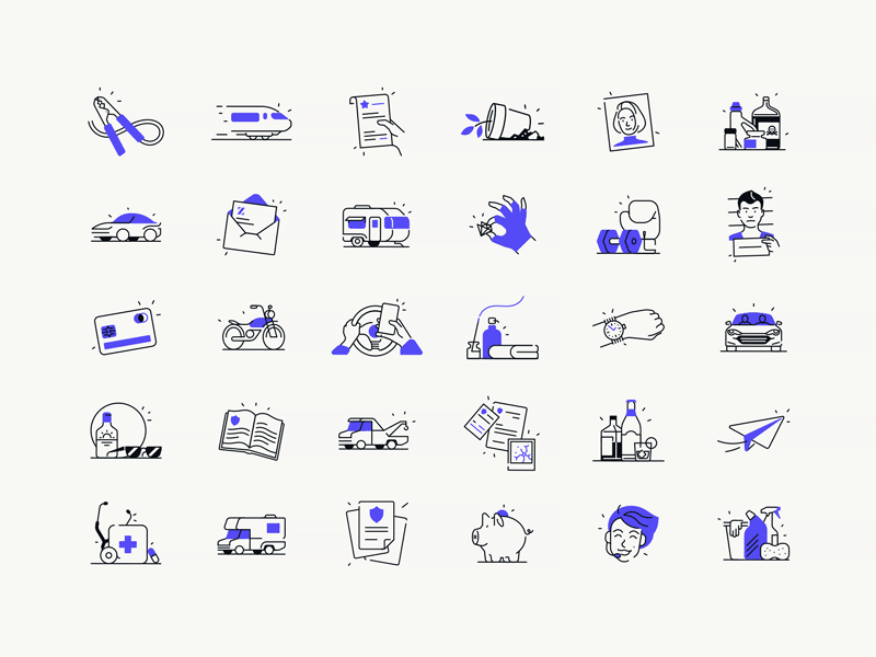 9 Iconography shots that inspire Yelp designer Scott Tusk | Dribbble ...