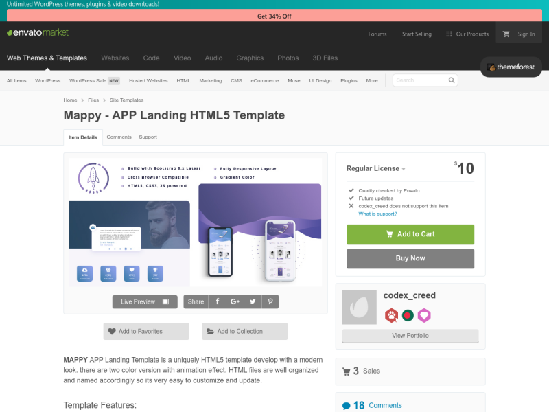 Mappy - APP Landing HTML5 Template by codex_creed by Raufun Nur on Dribbble