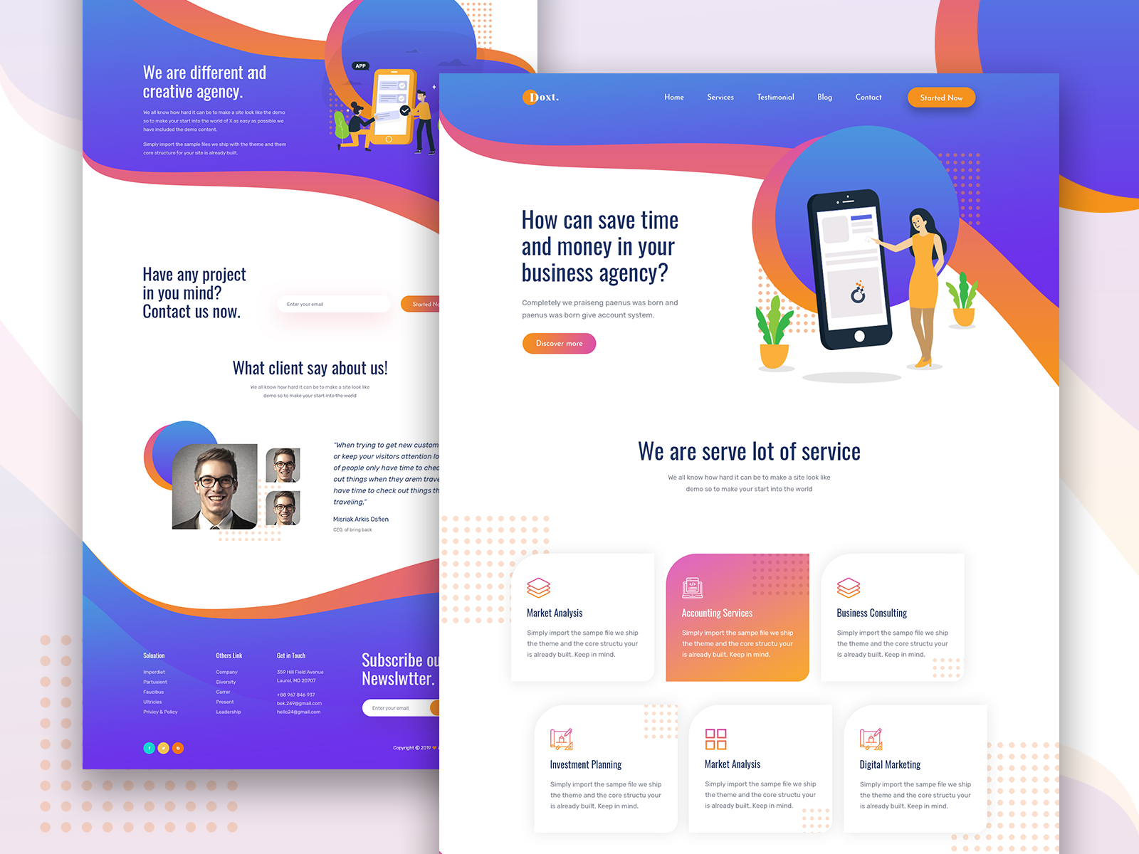 Doxt by aThemeArt on Dribbble