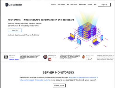 Server Monitoring SaaS Wireframe by Lubomir Fotev on Dribbble