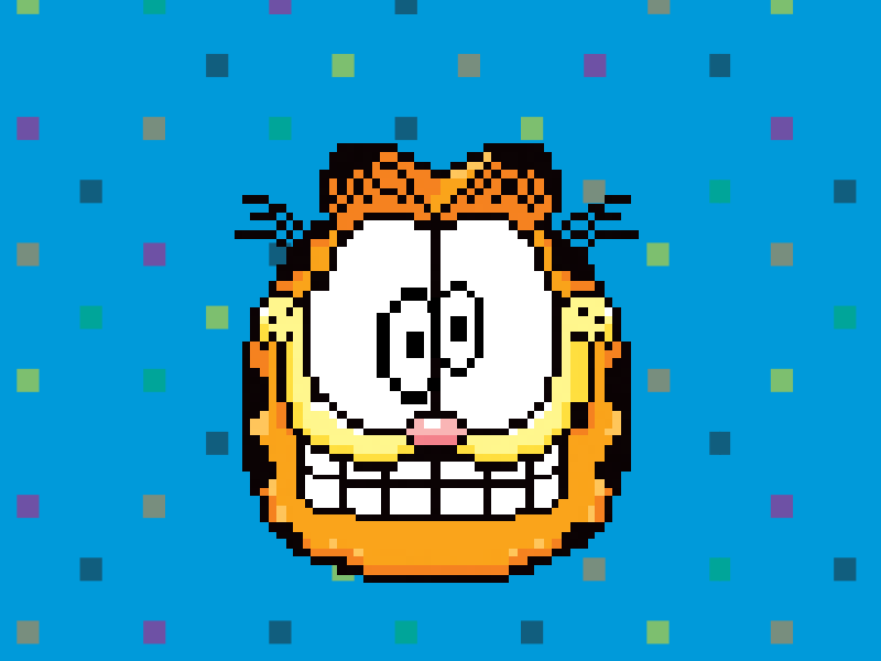 Garfield Pixel Stickers by Bare Tree Media on Dribbble