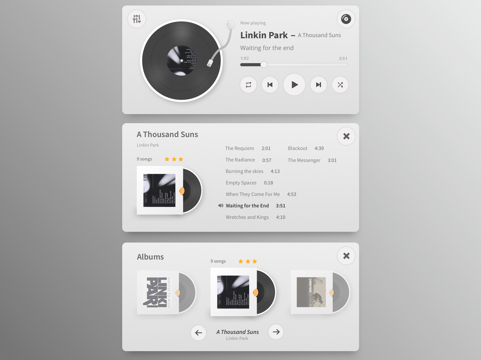 Minimalistic Music player widget by Shahnawaz Ahangar on Dribbble Minimalistic Music player widget by Shahnawaz Ahangar on Dribbble