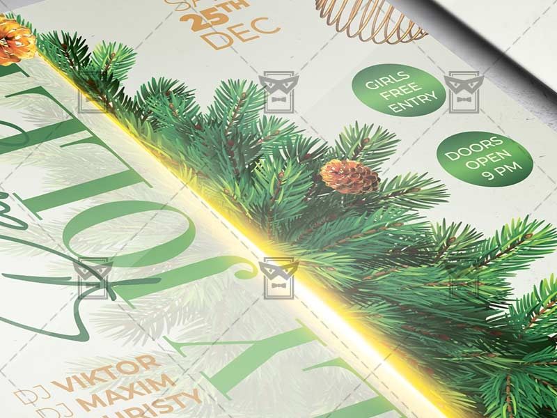 Holly Jolly Christmas Party Flyer - Winter PSD Template by Exclusive ...