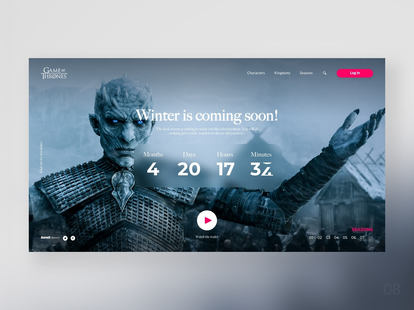 Ui challenge - 08 (coming soon page) by lakner.design on Dribbble