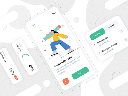 Mobile App Interface by Yo. for Nice100Team on Dribbble