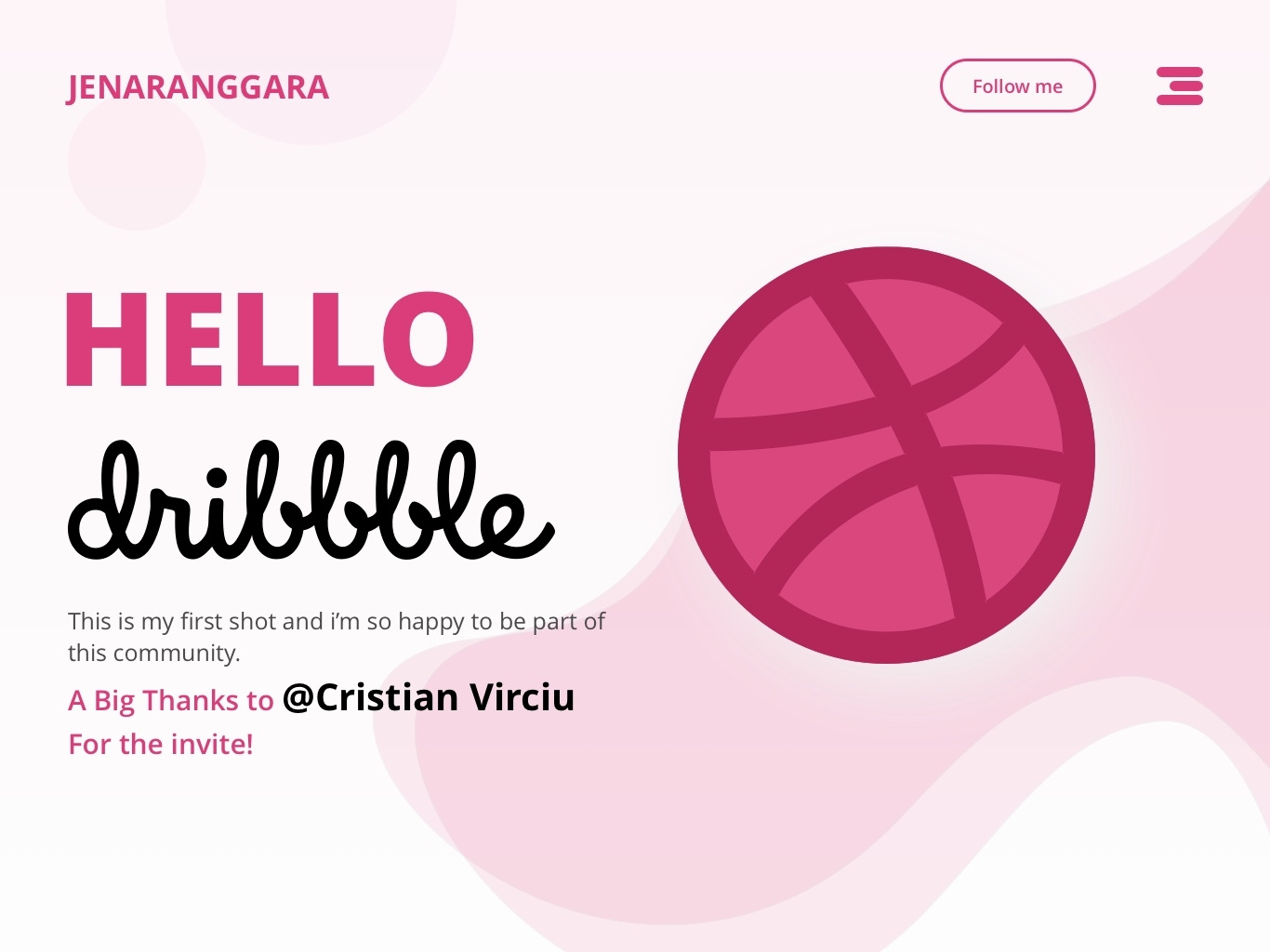 Hello Dribbble by Jenar Anggara on Dribbble