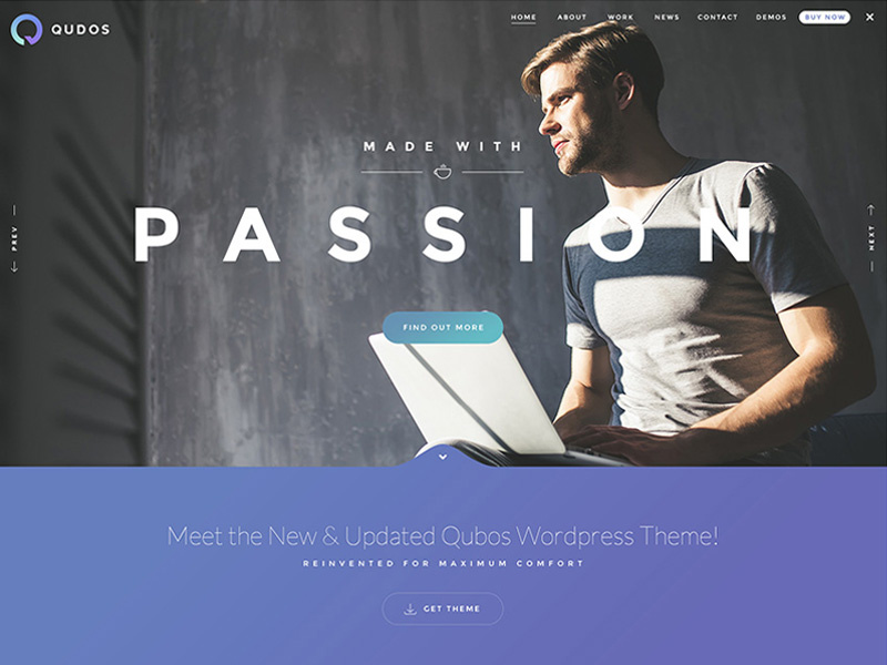 Elementor WordPress Theme Qudos by GT3themes.com on Dribbble