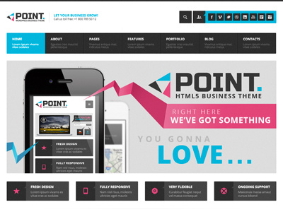 Point Business Wordpress Theme by GT3themes.com on Dribbble