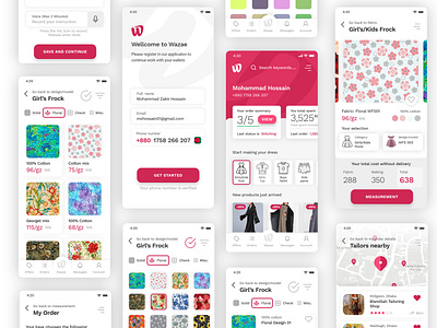 Custom Tailoring and Delivery app design by Mohammad Hossain on Dribbble
